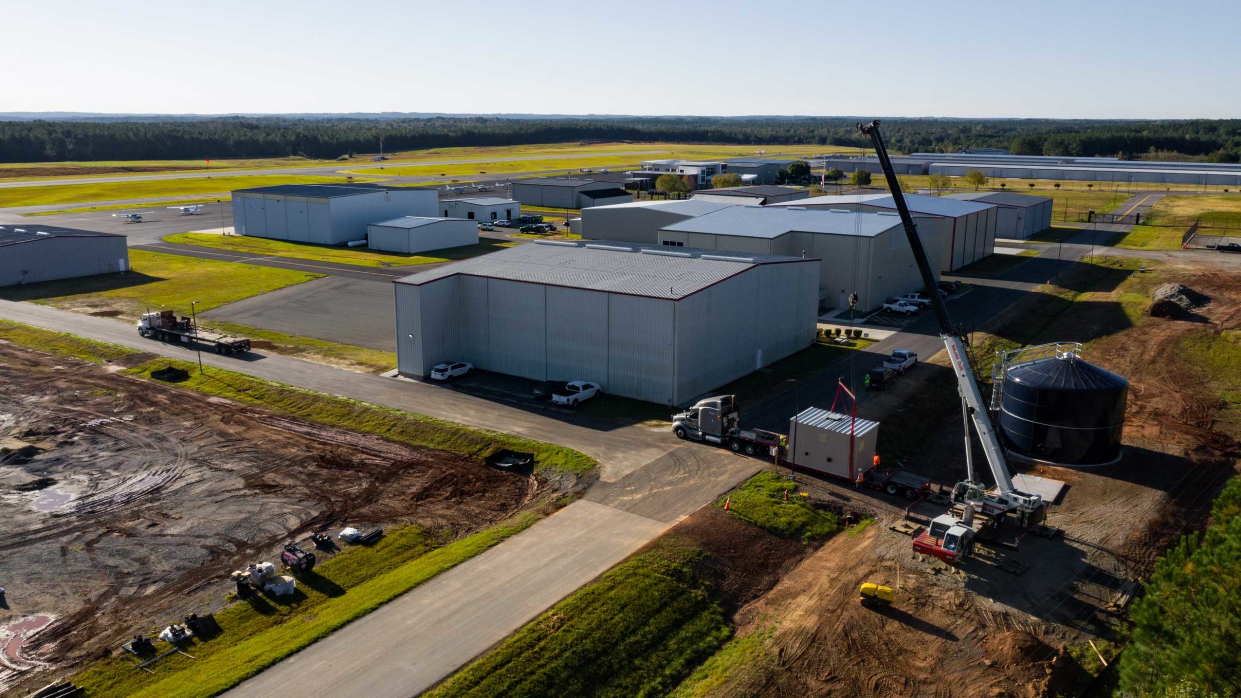 Raleigh Executive Jetport Fire Suppression System - Carolina Civilworks