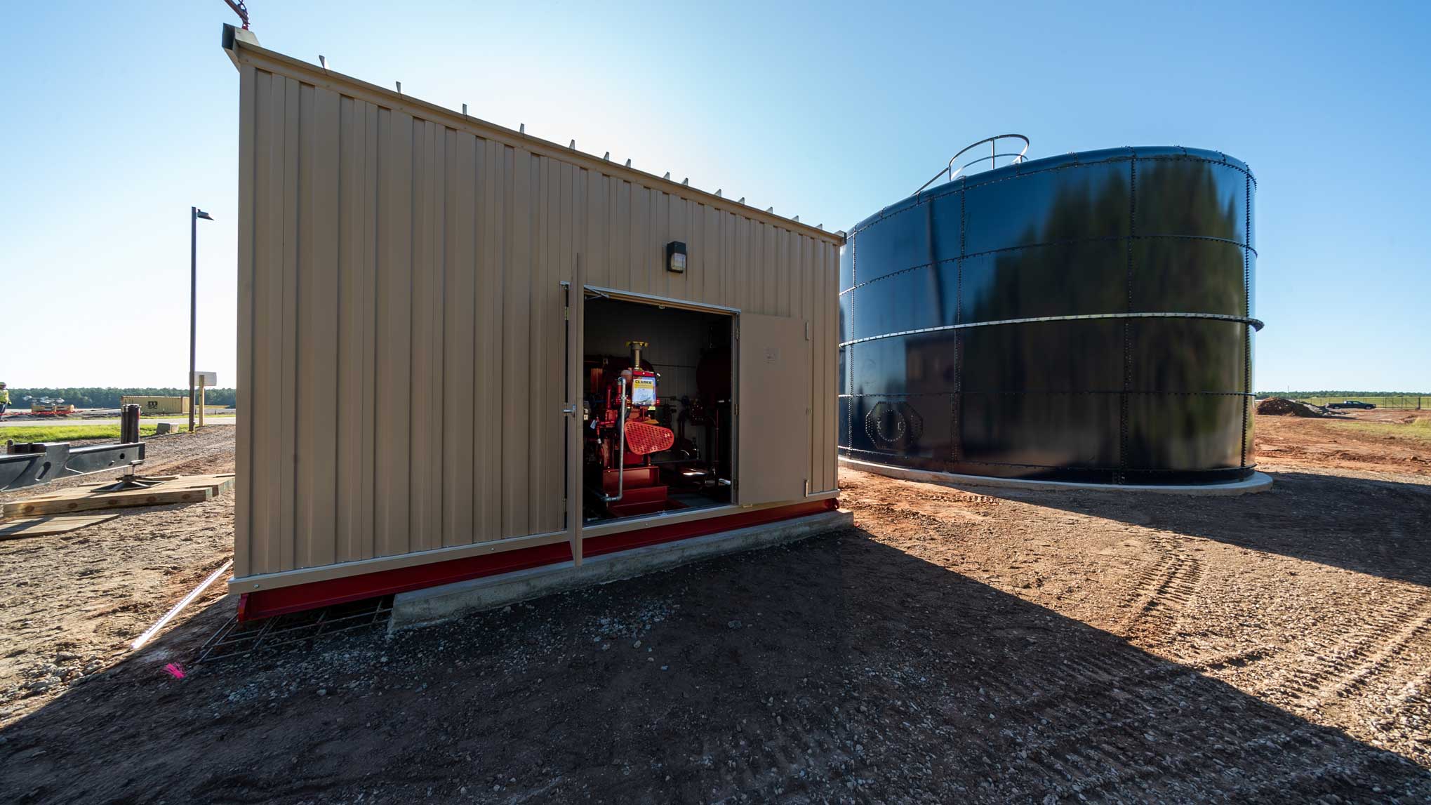 Raleigh Executive Jetport Fire Suppression System - Carolina Civilworks